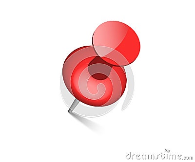 Push Pin Thumbtack Top View Vector Illustration | CartoonDealer.com ...