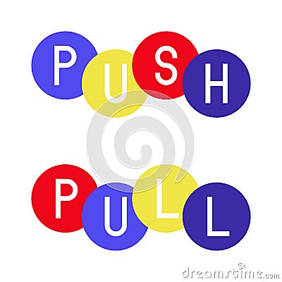 Push Pull Door Stock Illustrations – 148 Push Pull Door Stock ...