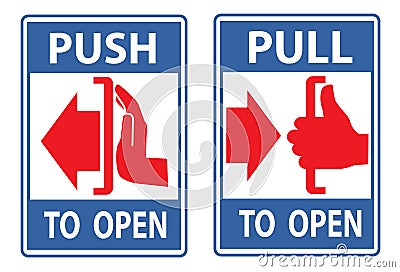 Push Pull Door Stock Illustrations – 148 Push Pull Door Stock ...