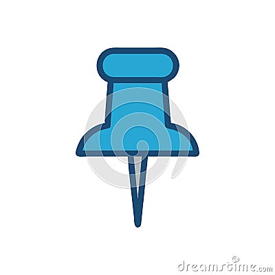 Pushpin Icon For Marking Locations Vector Illustration | CartoonDealer ...