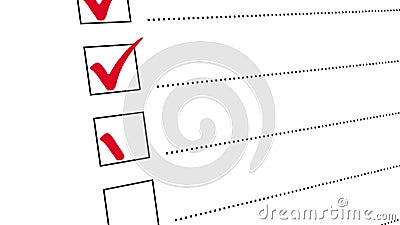 Check All the Boxes of Checklist. Checking a To Do List. Animation ...