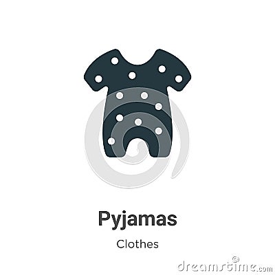 Pyjamas Vector Icon On White Background. Flat Vector Pyjamas Icon ...