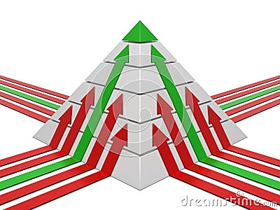 Pyramid Chart With Arrows Stock Photo | CartoonDealer.com #18842688