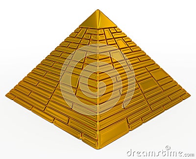 Golden mayan pyramid stock illustration. Illustration of heritage ...