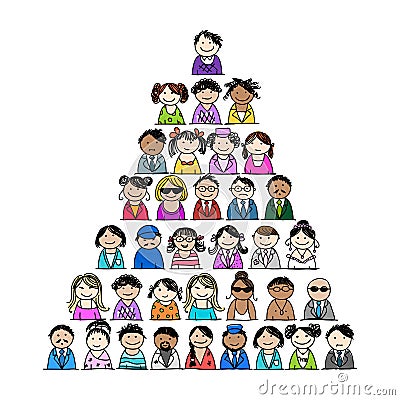 Pyramid Of People Icons For Your Design Cartoon Vector | CartoonDealer ...