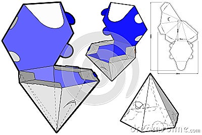 Pyramidal Box And Die-cut Pattern Vector Illustration | CartoonDealer ...