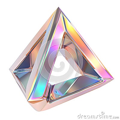 Pyramidal Structure With An Iridescent Finish Reflects A Spectrum Of ...