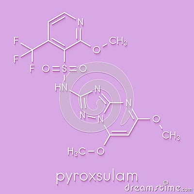 Pyroxsulam Herbicide Molecule. Skeletal Formula Royalty-Free Stock ...