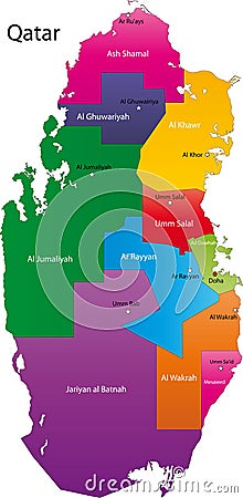 Qatar Map Royalty Free Stock Images - Image: 8653309