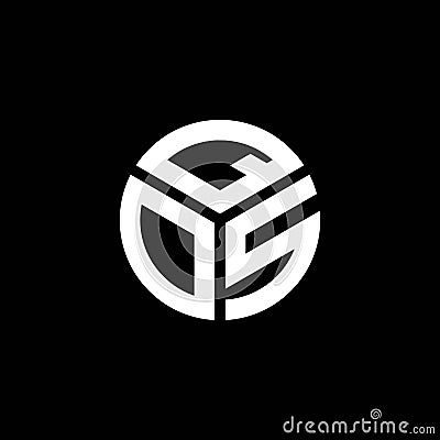 QOS Letter Logo Design On Black Background. QOS Creative Initials ...