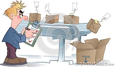 Quality Control Cartoon Vector Illustration | CartoonDealer.com #91164438