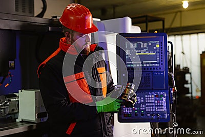 Quality Control Manufacturing.Hands Of An Engineer Measures A Metal ...
