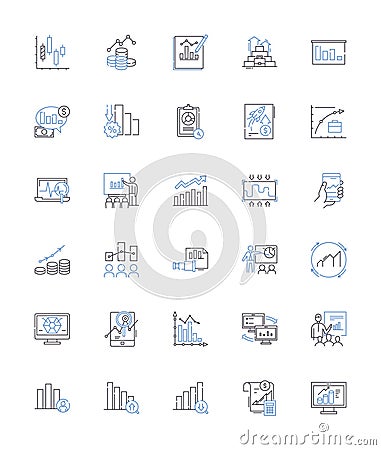 Quantitative Analysis Line Icons Collection. Statistics, Data, Analysis ...