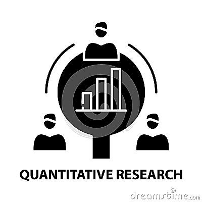 Quantitative Research Icon, Black Vector Sign With Editable Strokes ...