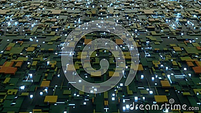 Quantum computing concept. stock video. Video of creativity - 113617079