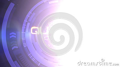 Quantum Computing Text Science on HUD Animation Cinematic Title Stock ...