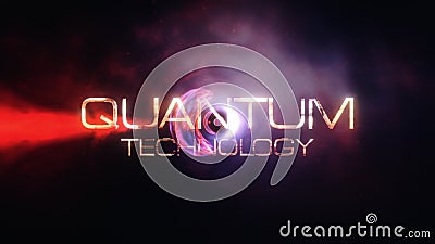 Quantum Technology Futuristic Cinematic Title Banner Background Concept ...