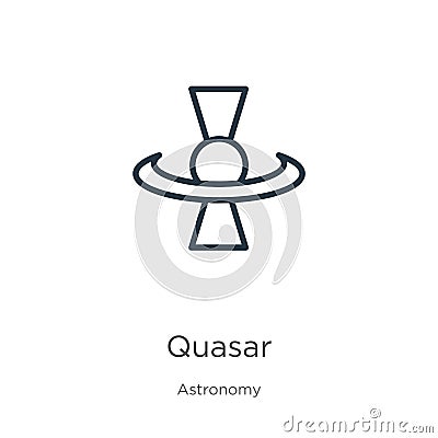 Quasar Icon. Thin Linear Quasar Outline Icon Isolated On White ...