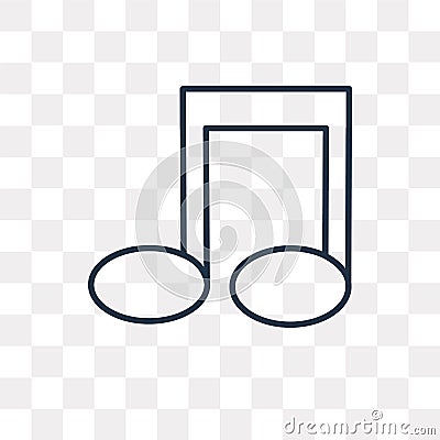 Quaver Vector Icon Isolated On Transparent Background, Linear Quaver ...