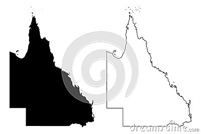 Queensland Map Vector | CartoonDealer.com #123437108