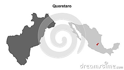Queretaro Outline Map Cartoon Vector | CartoonDealer.com #379011957