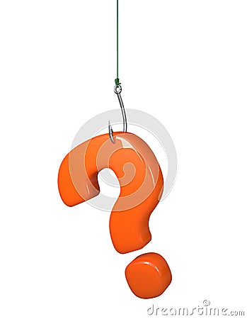 Question On Fish Hook Royalty Free Stock Image - Image: 38190616