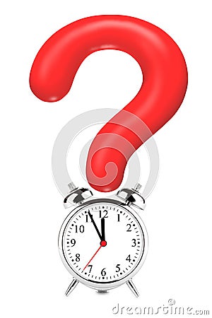 Question Mark With Alarm Clock Stock Photo | CartoonDealer.com #24538602