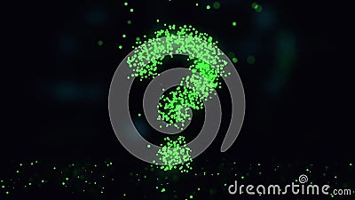 Question Mark. Animation Of Plexus Network From Question Symbol On ...