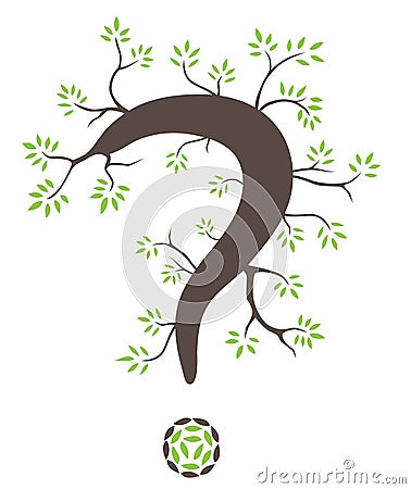 Question Mark With Branches + Leaves Royalty-Free Stock Photo ...