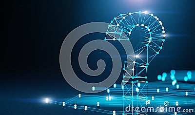 Question Mark And Concept Of Science And Technology. Questions And ...