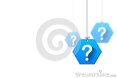 Question Mark Concept On White Background, Hanging Question Mark ...