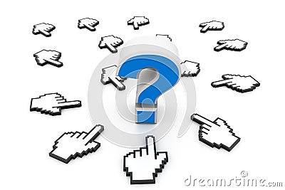 Question Mark And Cursors Royalty-Free Stock Image | CartoonDealer.com ...