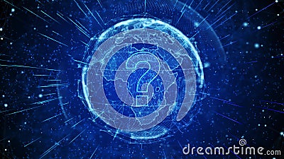 Question Mark Digital Global Technology World Network Connections ...