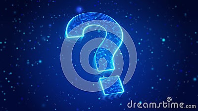 Question Mark Digital Technology Virtual Screen HUD Hologram Hi Tech ...