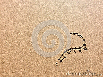 Question Mark Drawn In The Sand, Symbol Of Mystery And Riddles Stock ...
