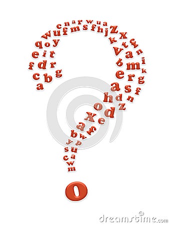 Question Mark From The English Alphabet On White Stock Image ...