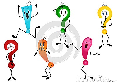 Question Mark And Exclamation Mark Cartoon Vector | CartoonDealer.com ...