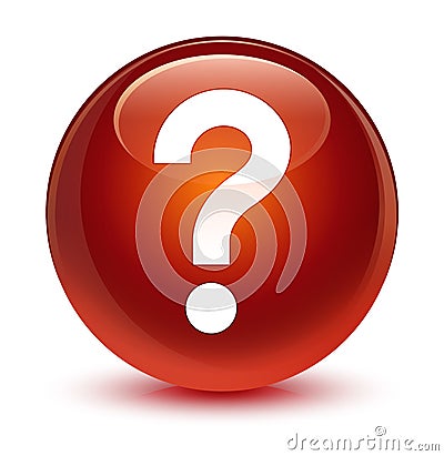 Question Mark Icon Glassy Brown Round Button Royalty-Free Cartoon ...
