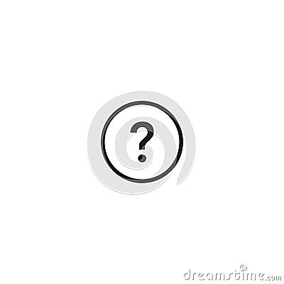 Question Mark Icon Vector In Line Style. Interrogative Symbol Image ...