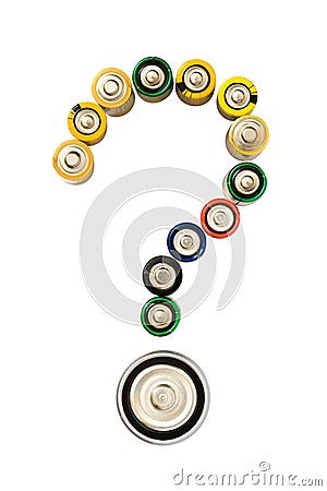 Question Mark Made From Batteries Stock Image | CartoonDealer.com #21081595