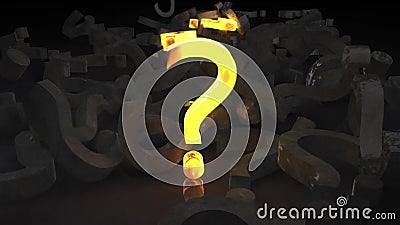 Question Mark Presentation. Animation Sequence To Ask a Question. Stock ...