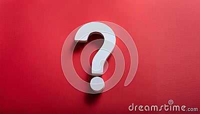 Question Mark On Red Background. Symbol Of Doubt And Uncertainty. FAQ And QA. Problem Solution ...
