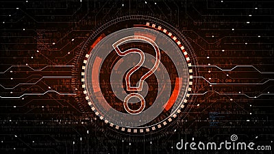 Question Mark Search and Quest Symbol Loop Digital Concept Stock Video ...