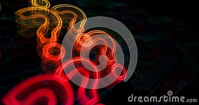 Question Mark Search and Quest Symbol Cyber Loop Concept Stock Footage ...