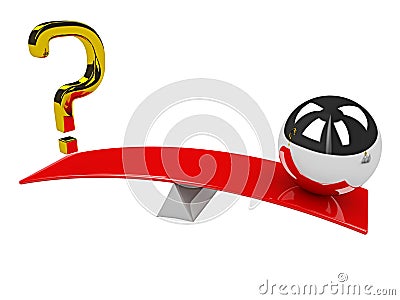 Question Mark And Sphere On Scales Royalty-Free Stock Photo ...