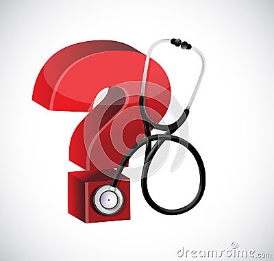 Question Mark Stethoscope Illustration Design Stock Image - Image: 36148451