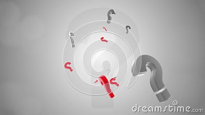 Question Marks Falling Down and Rotation Zoom in the Air Loop ...