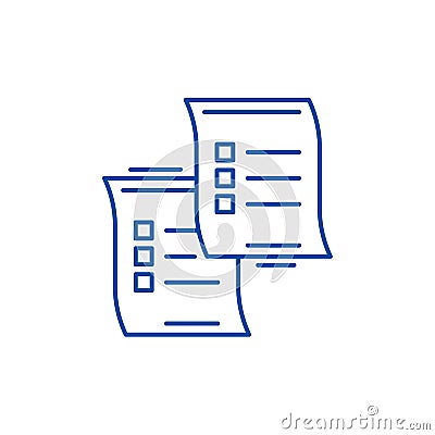 Questionnaires Line Icon Concept. Questionnaires Flat Vector Symbol ...