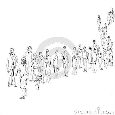 Queue Stock Illustration - Image: 39349649