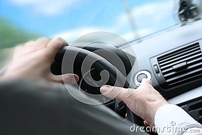 Quick Turn / Driving A Car Royalty Free Stock Image - Image: 3498876